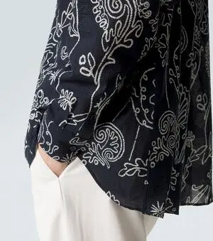 Giorgio Armani Printed Cotton Seersucker Shirt