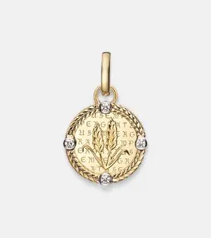 FOUNDRAE 18kt Yellow Pendant Necklace With Diamonds - Gold