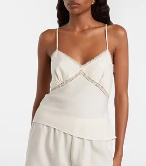 Posse Perla Lace-trimmed Camisole - White