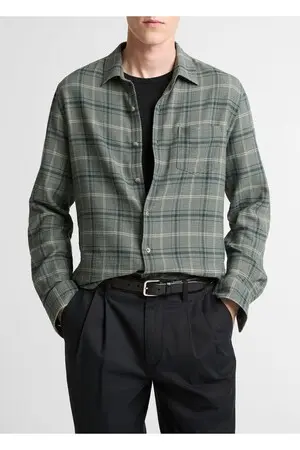 Vince Catskill Plaid Cotton Shirt