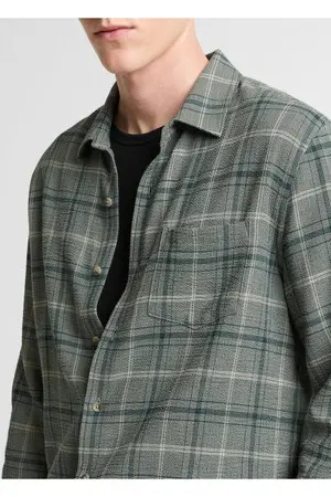 Vince Catskill Plaid Cotton Shirt