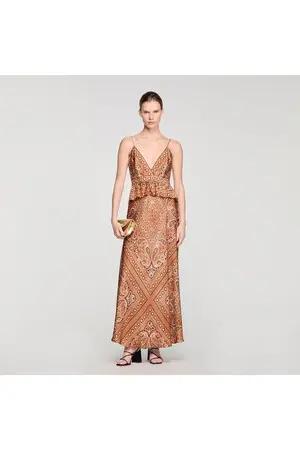 Sandro Bandana-print Maxi Dress