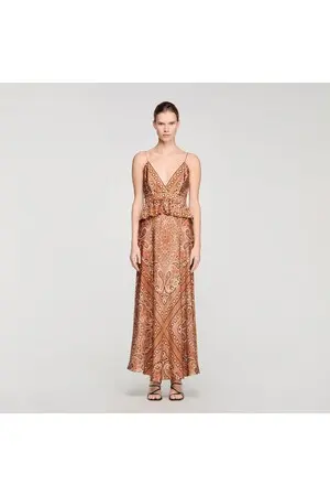 Sandro Bandana-print Maxi Dress