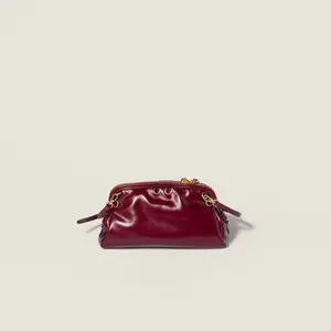 Miu Miu Caprice Leather Clutch - Amaranth Red