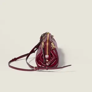 Miu Miu Caprice Leather Clutch - Amaranth Red