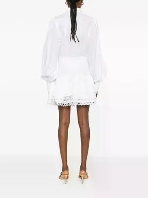 LES FILLES D'EVA Lace Trim Mini Dress