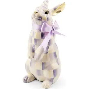 MACKENZIE-CHILDS Violet Check Standing Bunny - Purple