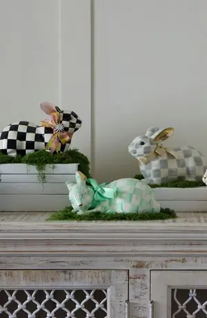 MACKENZIE-CHILDS Courtly Check Resting Bunny