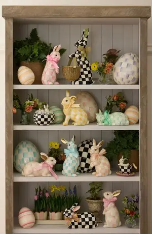 MACKENZIE-CHILDS Courtly Check Resting Bunny