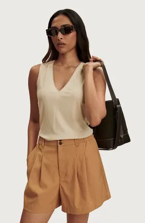 Varley Corby V-neck Modal Blend Tank - Birch