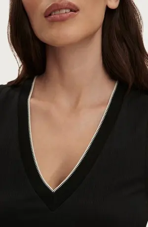 Varley Corby V-neck Modal Blend Tank - Black