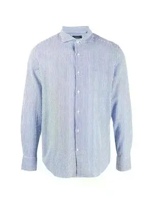DEPERLU Button-up Striped Cotton Shirt