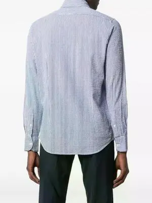 DEPERLU Button-up Striped Cotton Shirt