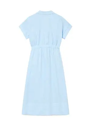 Mint Velvet Linen Utility Midi Shirt Dress - Blue