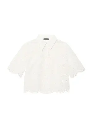 Mint Velvet Cotton Broderie Shirt