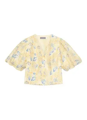 Mint Velvet Floral Puff Sleeve Blouse