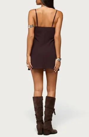EDIKTED Raquelle Beaded Mini Dress