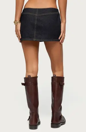 EDIKTED Leire No Waistband Denim Skort