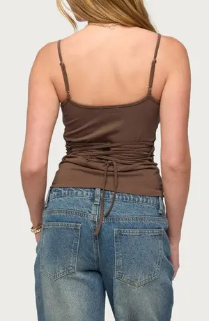 EDIKTED Lace-up Back Camisole