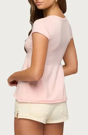 EDIKTED Cable-knit Babydoll Top