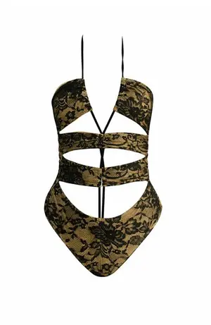 IVY SWIMWEAR Nocturna Lace Monokini - Black