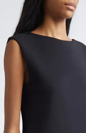 Max Mara Pepli V-back Scuba Knit Jersey Midi Dress