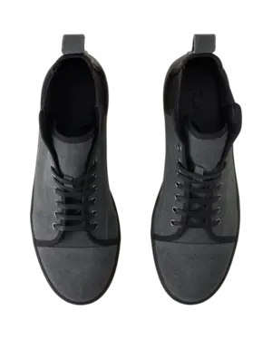 LANVIN Dbb1 High Top Canvas Sneakers - Black/anthracite