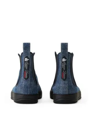 LANVIN Dbb1 High-top Denim Sneakers - Blue Denim
