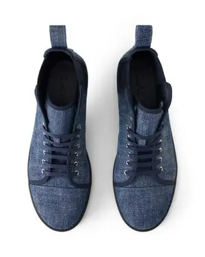 LANVIN Dbb1 High-top Denim Sneakers - Blue Denim