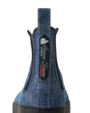 LANVIN Dbb1 High-top Denim Sneakers - Blue Denim