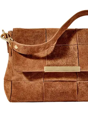 Mint Velvet Lara Suede Woven Crossbody Bag