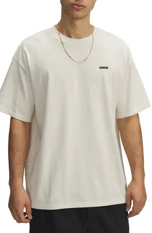 Under Armour Ua Logo Patch Oversize T-shirt - Stone