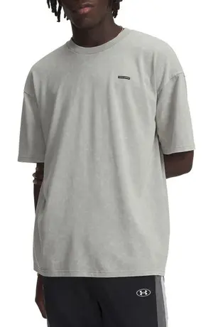 Under Armour Ua Logo Patch Oversize T-shirt - Titanium