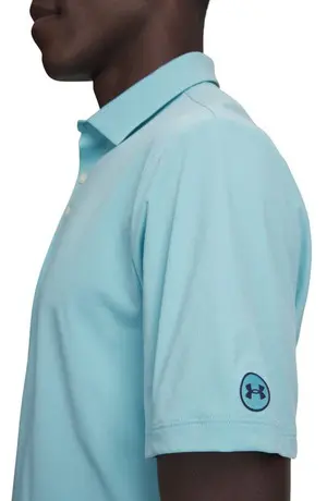 Under Armour Ua Armourdry Solid Performance Golf Polo - Blue Haze