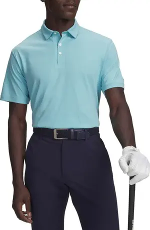 Under Armour Ua Armourdry Solid Performance Golf Polo - Blue Haze