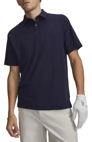 Under Armour Ua Armourdry Solid Performance Golf Polo - Midnight Navy