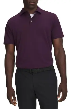 Under Armour Ua Armourdry Solid Performance Golf Polo - Purple Echo/black