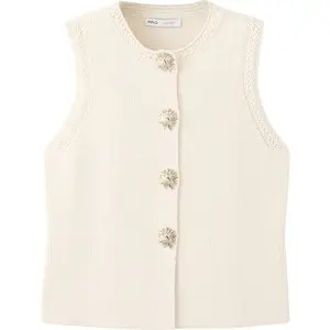 Mango Chaleco Frida Cotton Blend Sweater Vest