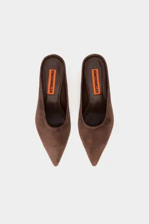 SIMONMILLER Suede Pointed Gala Mule