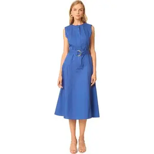 GILNER FARRAR Virien Cotton Midi Dress - Azure