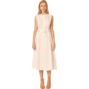 GILNER FARRAR Virien Cotton Midi Dress - White