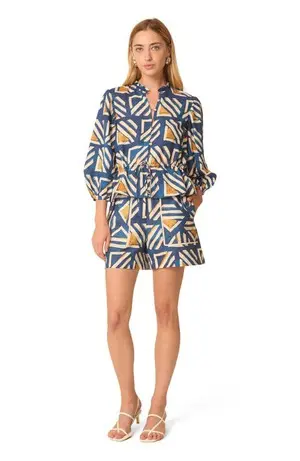 GF476 Geometric Print Shorts