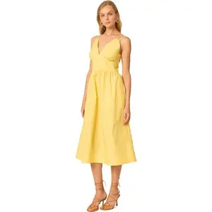 GILNER FARRAR Gf285 Floria Halter Midi Dress - Lemon