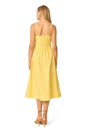 GILNER FARRAR Gf285 Floria Halter Midi Dress - Lemon