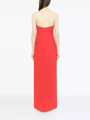 Amsale Strapless Column Maxi Dress - Red