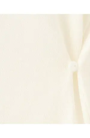 Mango Side Gather Mock Neck Sweater Vest - Ecru