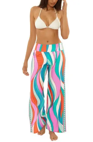 Trina Turk Apollo Printed Cover-up Pants - Multi