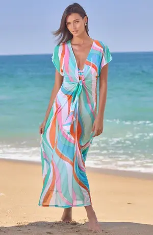 Trina Turk Apollo Mesh Cover-up Dress