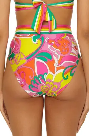 Trina Turk Elara Reversible High-waist Bikini Bottom
