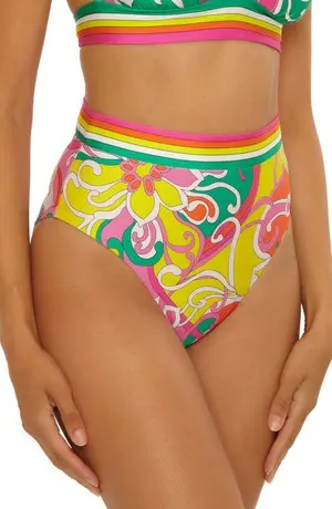Trina Turk Elara Reversible High-waist Bikini Bottom